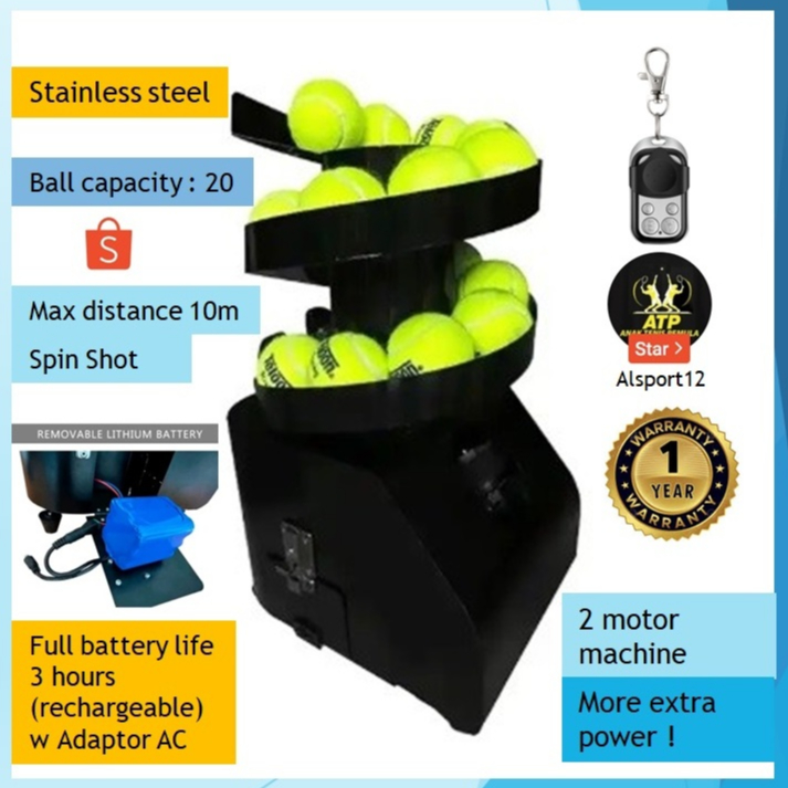 Jual Auto Swing Mesin Bola Tenis Padel Otomatis / Automatic Tennis Ball ...