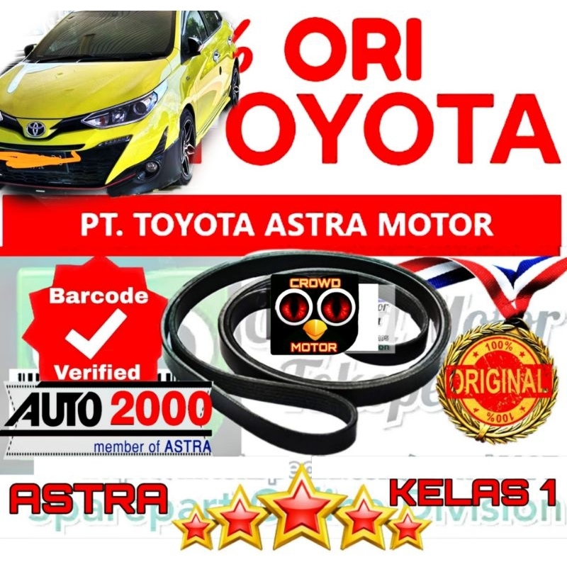 Jual Tali Kipas Vanbelt Van Belt YARIS VIOS 2018-2019 ORI TOYOTA 100% ASTRA | Shopee Indonesia