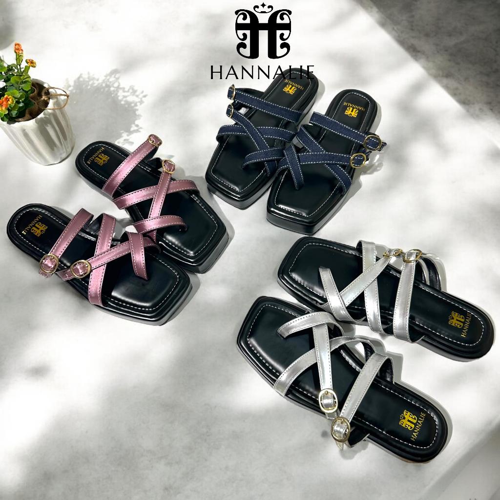 Jual Sendal Platform Sandal Tali Gesper Wanita 3 cm Elegant Kekinian ...