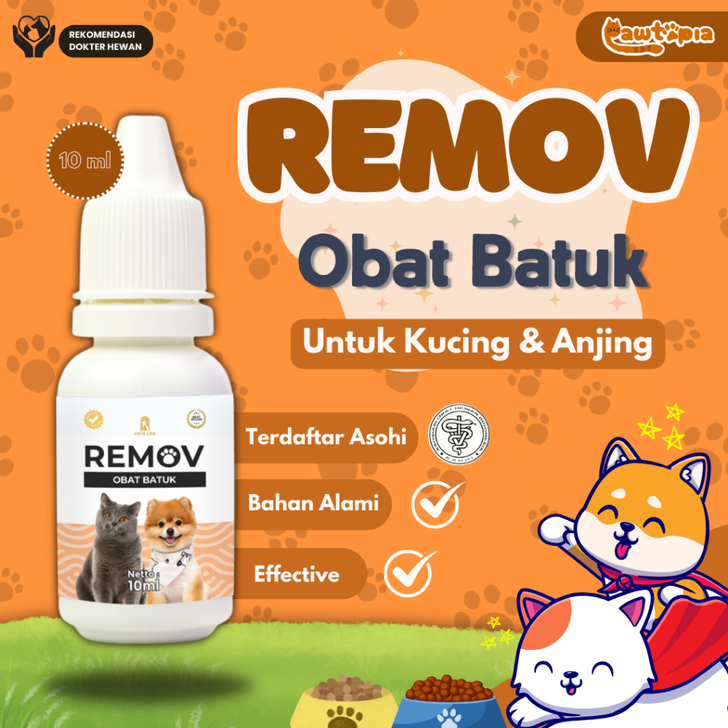 Jual Pawtopia Remov Obat Batuk Untuk Kucing & Anjing 10 ml | Shopee Indonesia