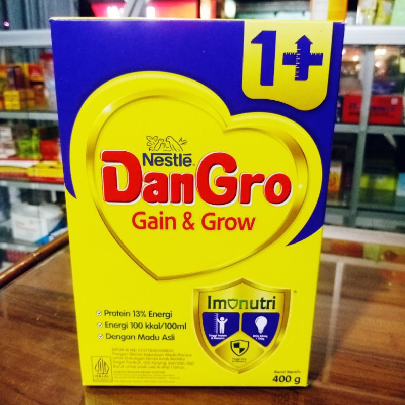 Jual DanGro Gain & Grow 1+ Susu untuk kejar tumbuh anak usia 1+ (400gr ...