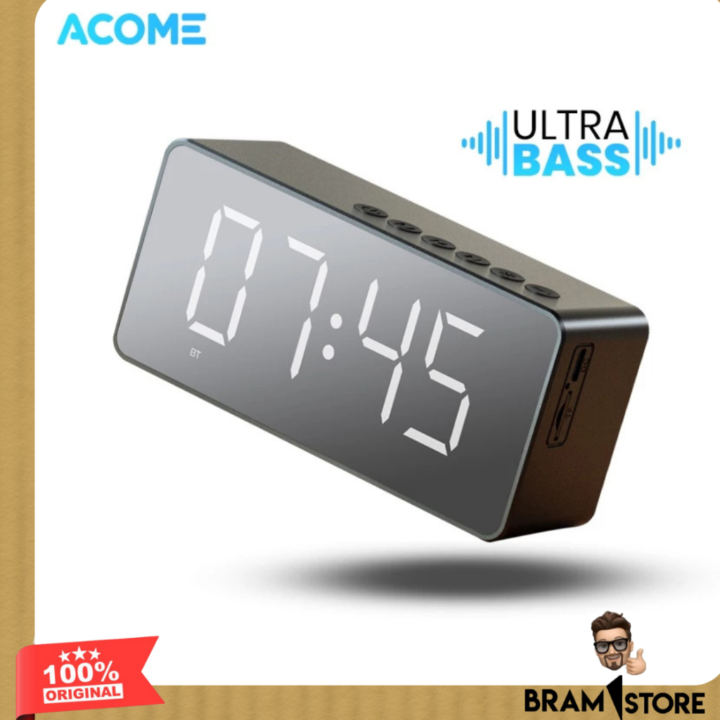 Jual Acome A17 Jam Speaker Bluetooth Alarm Shock Bass | Shopee Indonesia