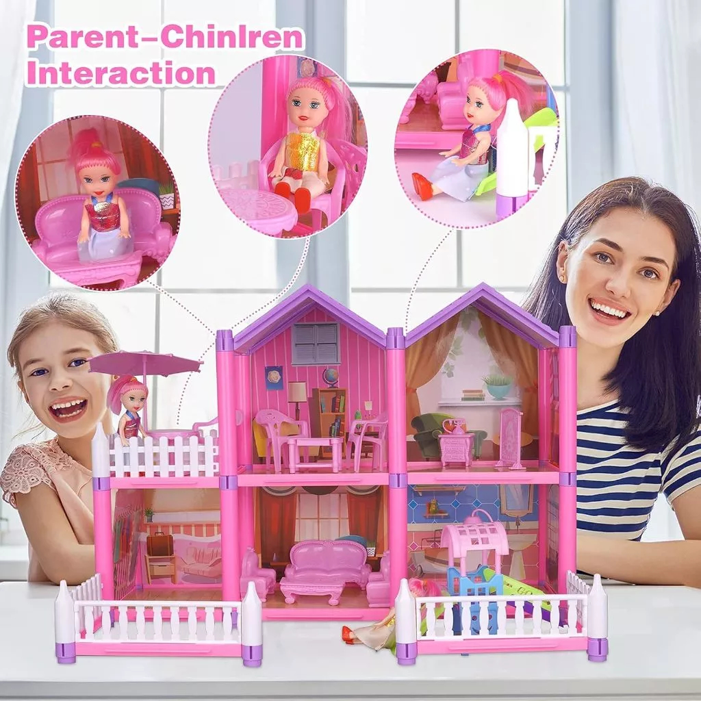 Jual BESAR!! ISTANA BONEKA RUMAH BERBI (Kitchen Set Bedroom DIY Cute ...