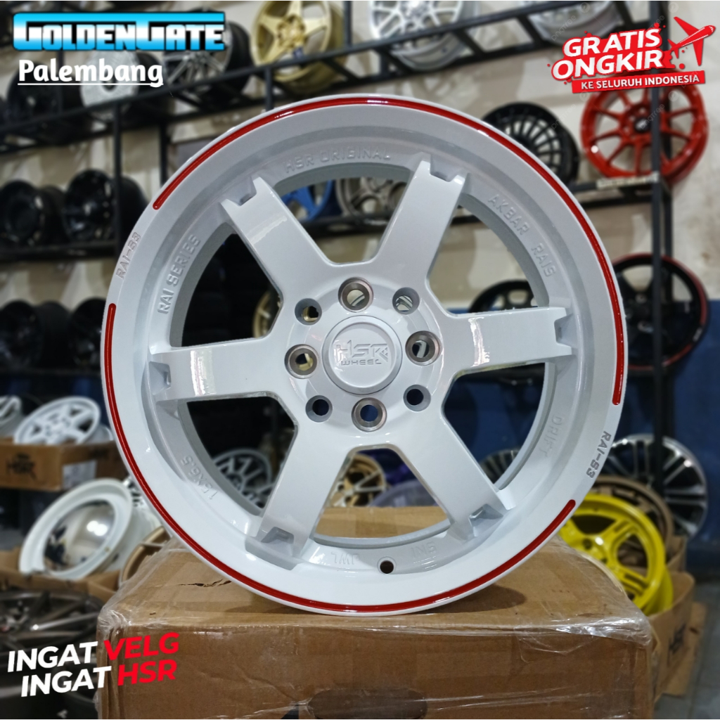 Jual velg racng r15 avanza xenia calya sigra hsr rai-s3 lebar 6,5 et42 ...