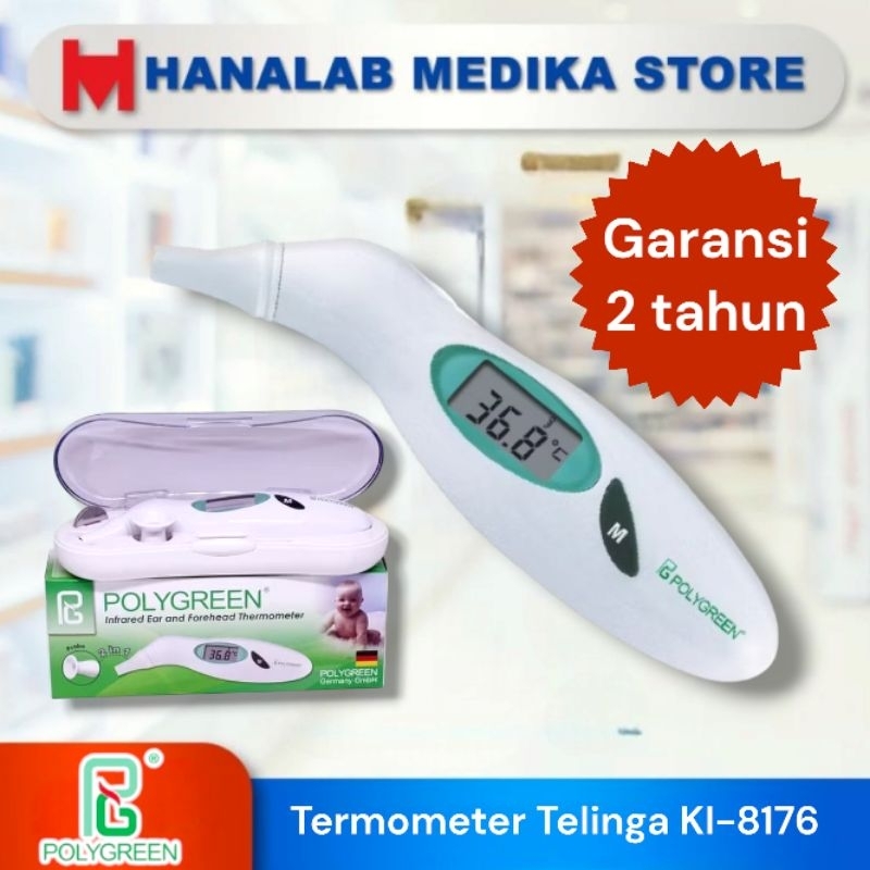 Jual POLYGREEN - Termometer Infrared Telinga dan Dahi K18176 | Shopee ...