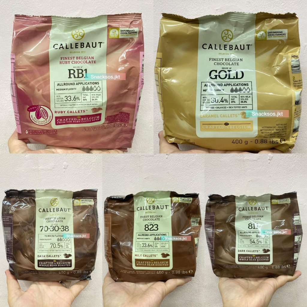 Jual [400GR] CALLEBAUT FINEST BELGIAN CHOCOLATE DARK CALLETS RUBY ...