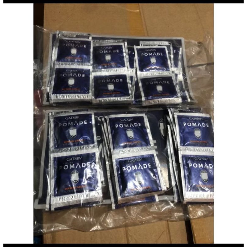 Jual (36pcs @6gram)Minyak rambut pria Gatsby Styling Pomade sachet 1pak ...