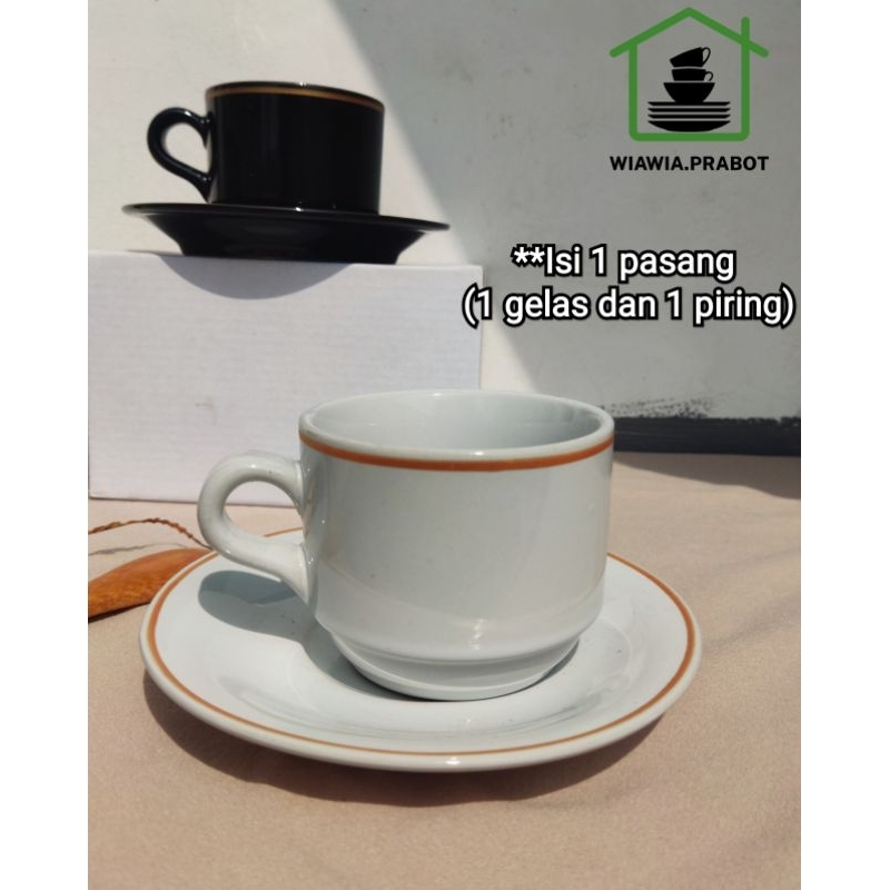 Jual 1pcs cangkir keramik tatakan murah hitam cangkir teh kopi lepek ...