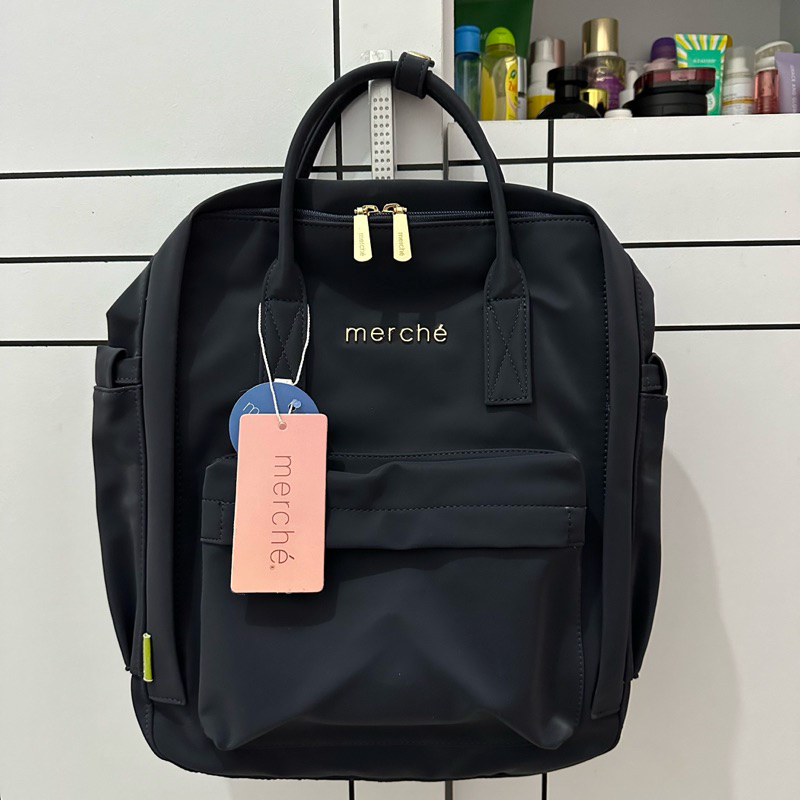 Jual Merche Tas Wanita Backpack (Navy) | Shopee Indonesia