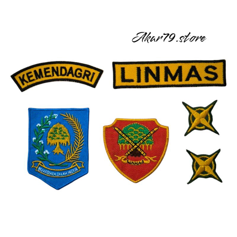Jual BORDIR BADGE EMBLEM ATRIBUT SERAGAM LINMAS | Shopee Indonesia