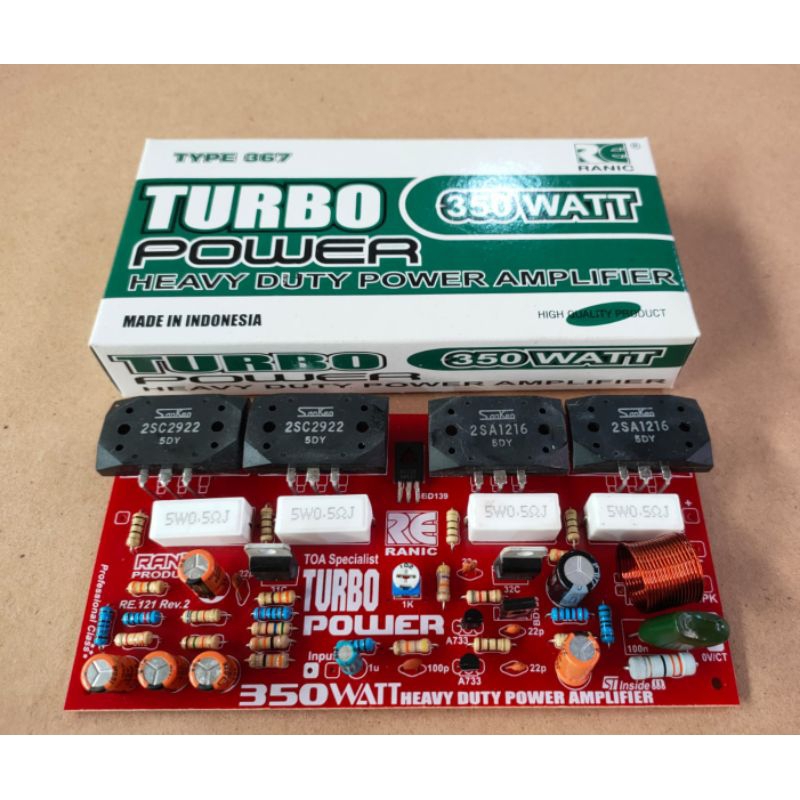 Jual Kit Power Amplifier Turbo 350 Watt Plus Final SANKEN 5DY 2SC2922 ...
