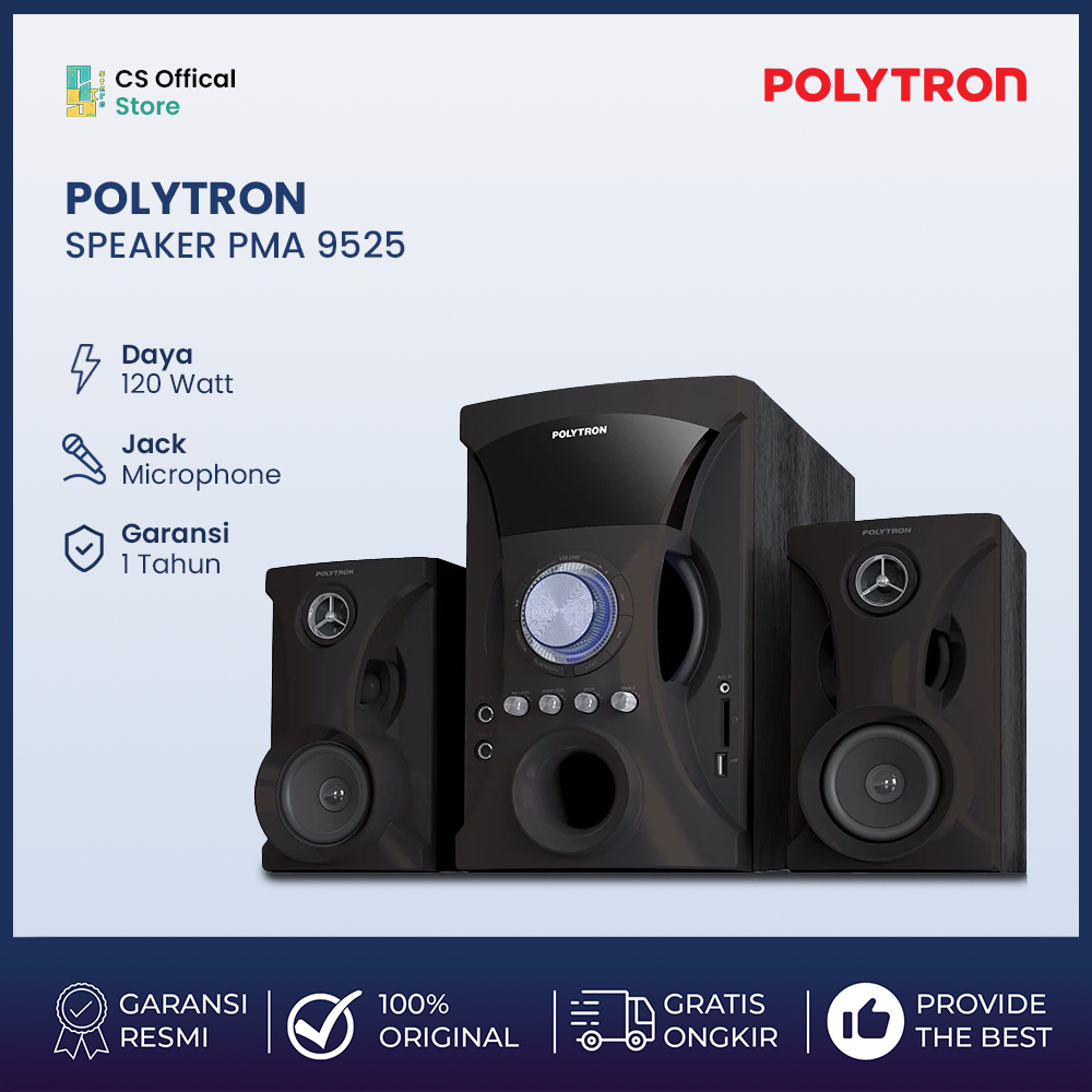 Jual POLYTRON Multimedia Speaker PMA 9525 Dilengkapi Fitur Bazzoke ...