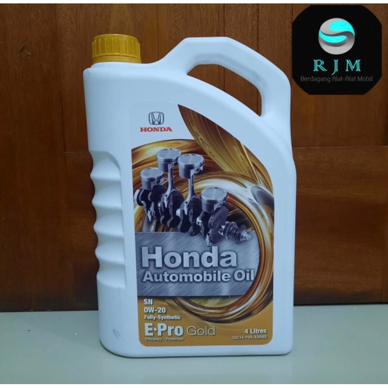 Jual Oli Honda E-Pro Gold API SN 0W-20 Fully Synthetic Galon 4L ...