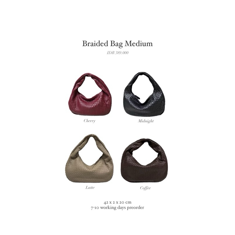 Jual preorder braided bag medium | Shopee Indonesia