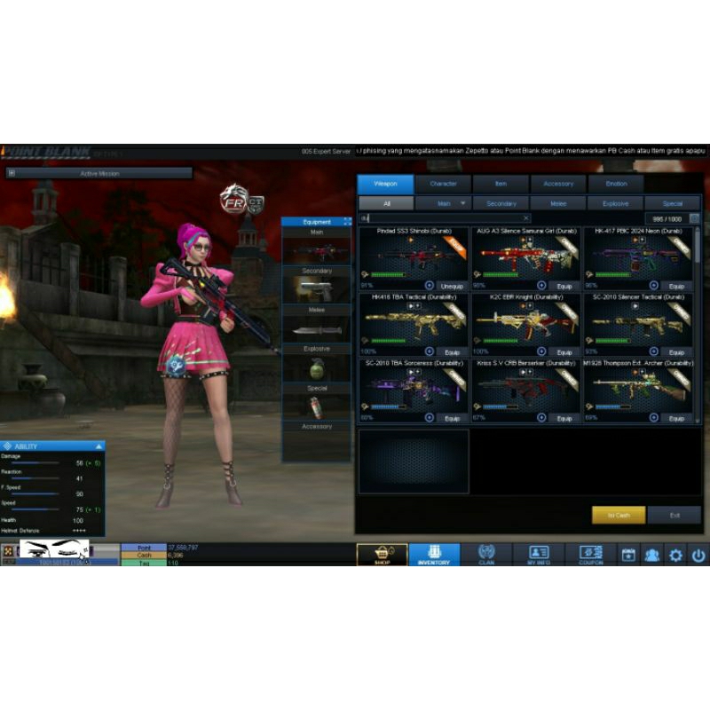 Jual CHAR AKUN PB / POINT BLANK B5 HERO | SULTAN!! | Shopee Indonesia