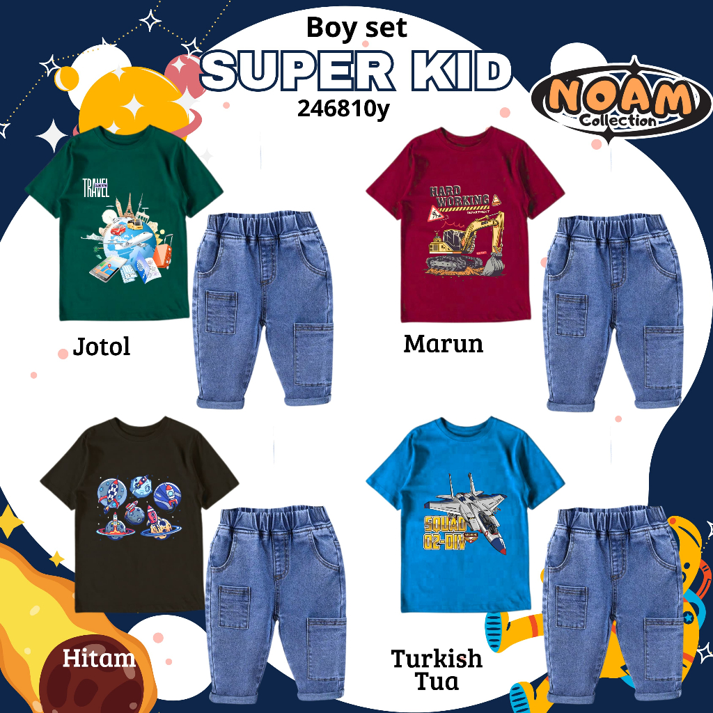 Jual Boy Set Super Kid Noam | Shopee Indonesia