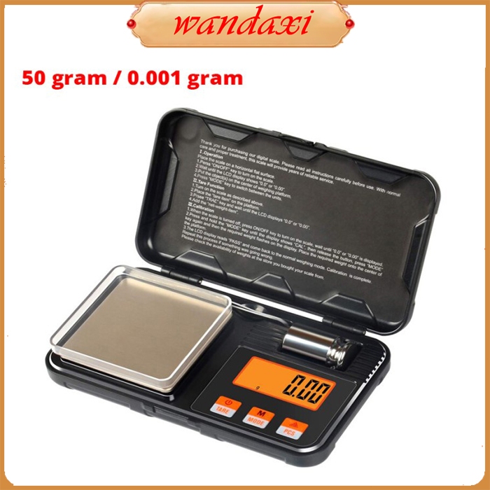 Jual 【0.001g-50g】Timbangan Digital Perhiasan 50 gram 0.001g Presisi Profesional Untuk Emas ...