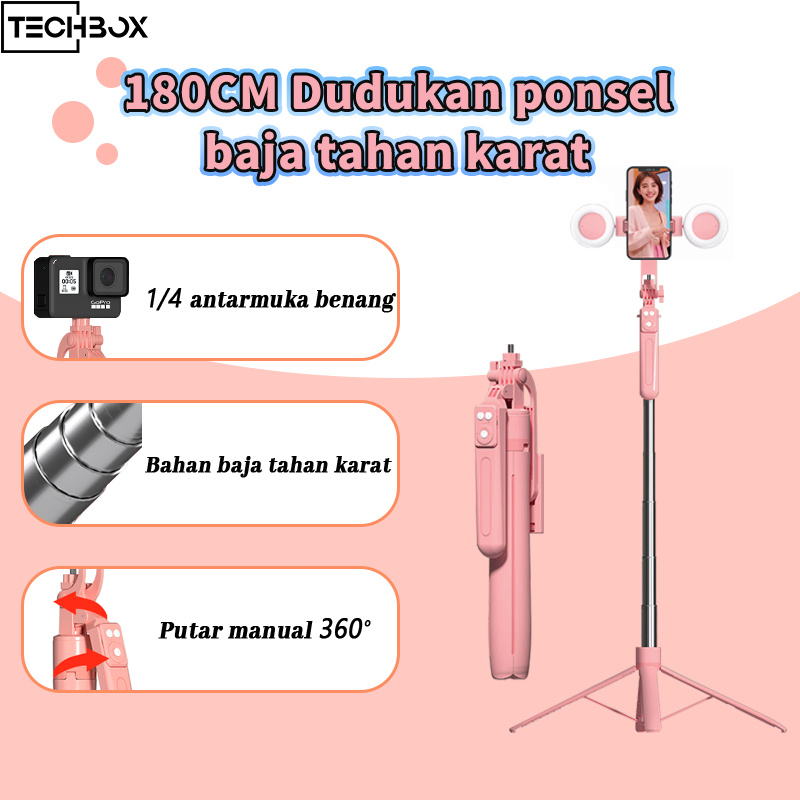 Jual Tech 4 Kaki Tongsis Tripod 180cm Tripod HP Kamera DSLR Tongsis ...