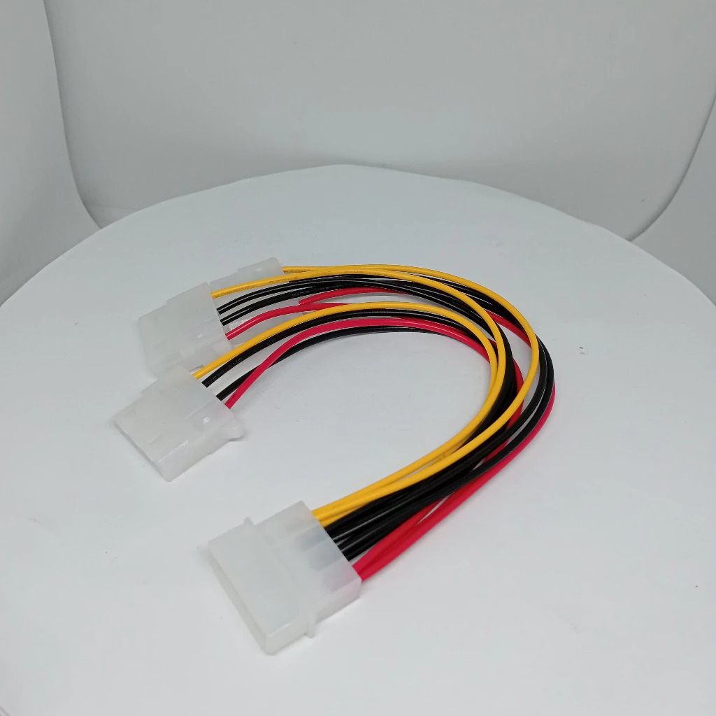 Jual Kabel Molex 4 Pin Splitter 1 to 3 cabang cable pc power fan case ...