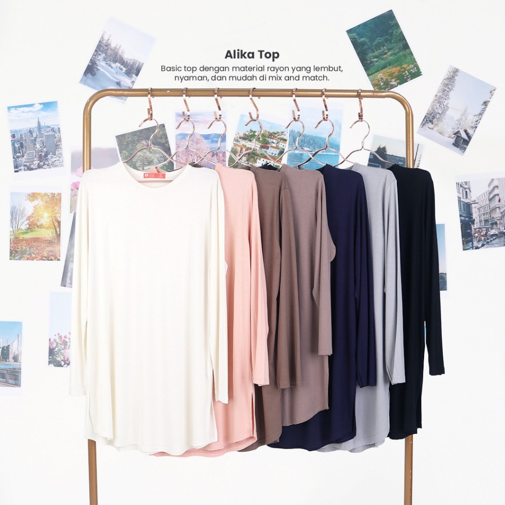 Jual Nusseyba Alika Top Bahan Rayon Atasan Wanita Manset Inner Manset ...