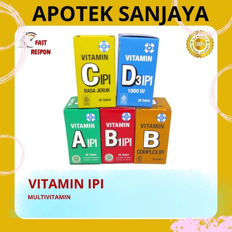 Jual VITAMIN C IPI / VITAMIN D3 IPI / VITAMIN A IPI / VITAMIN B1 IPI ...