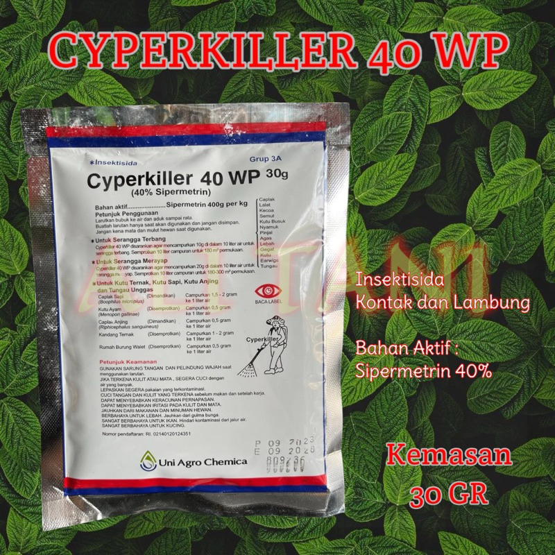 Jual CYPERKILLER 40 WP Kemasan 30 GR Insektisida - Obat Pembasmi Kutu ...
