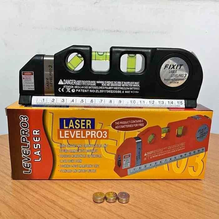 Jual Penggaris Laser Waterpass Meteran Laser MAnual 250 cm LEVELPRO3 ...
