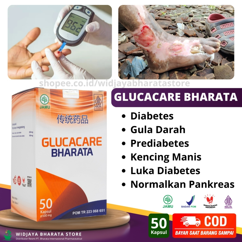 Jual Glucacare Bharata Obat Herbal Diabetes Kencing Manis Penurun Gula ...