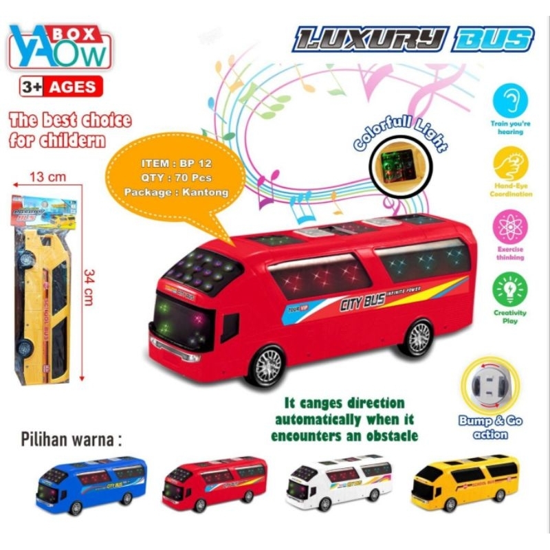Jual MAINAN CITY BUS LUXURY BP12/ MAINAN BUS JALAN MUSIK DAN LAMPU ...