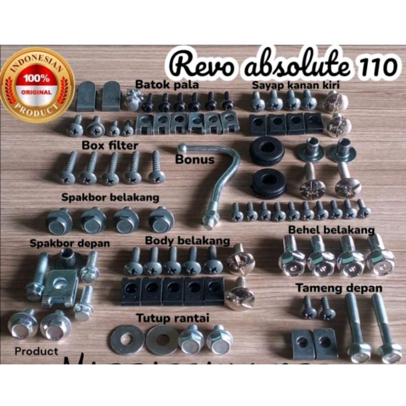 Jual baut lengkap set full body honda revo fit dan revo absolute ...