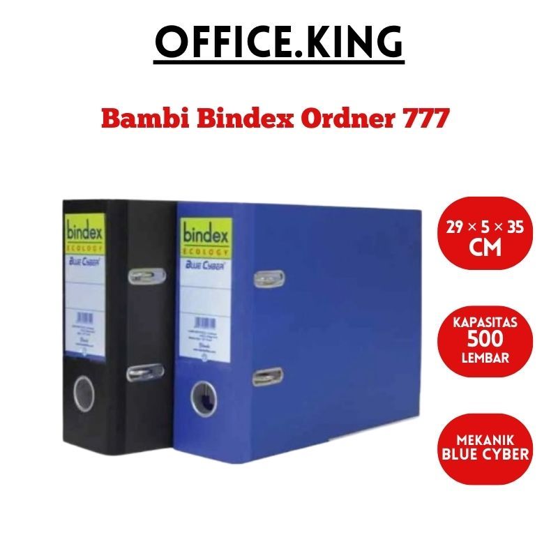 Jual Ordner 777 Ecology 1/2 Folio Kwitansi BINDEX- Biru/Blue OR Hitam ...