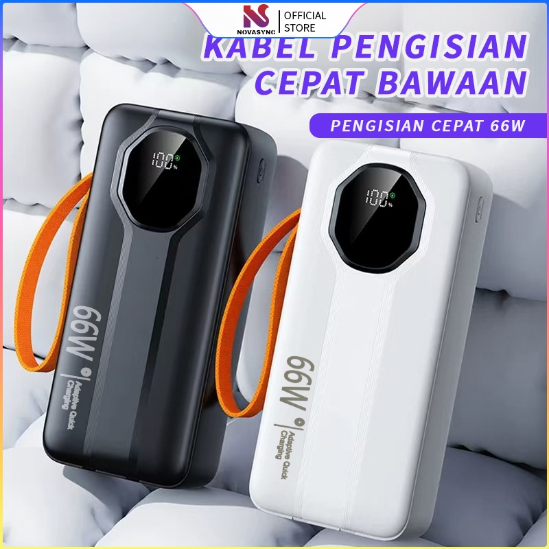 Jual Power Bank 100000mAh PD Fast Charging Powerbank Kabel Terintegrasi ...