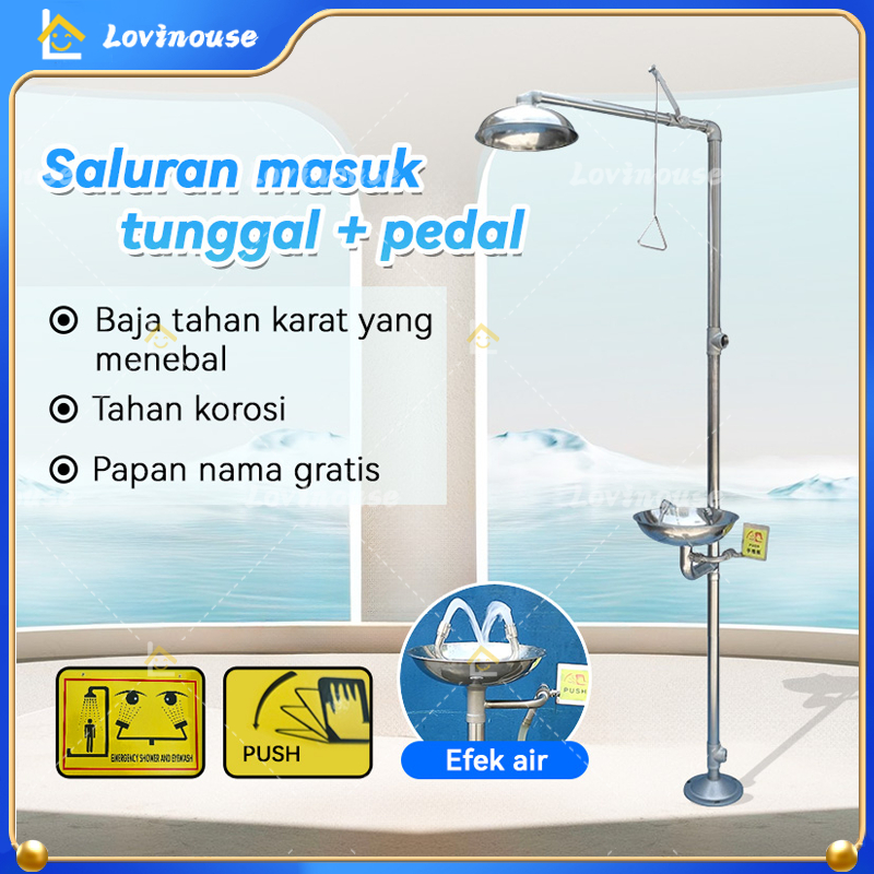 Jual Safety Eyewash Shower Emergency Eyewash Shower 304 Stainless ...