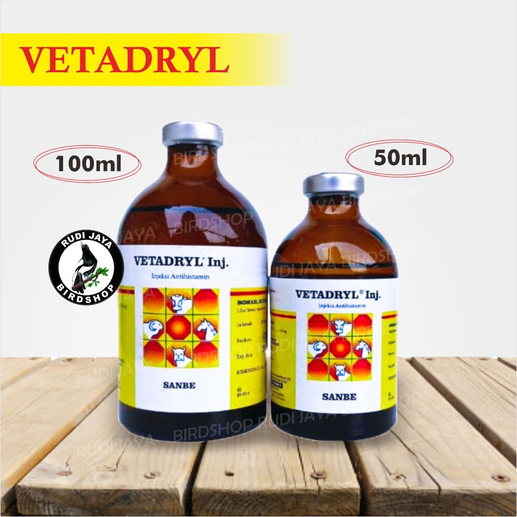 Jual VETADRYL VETADRIL 50 ML 100 ML ANTI HISTAMIN INJEKSI SANBE OBAT ...