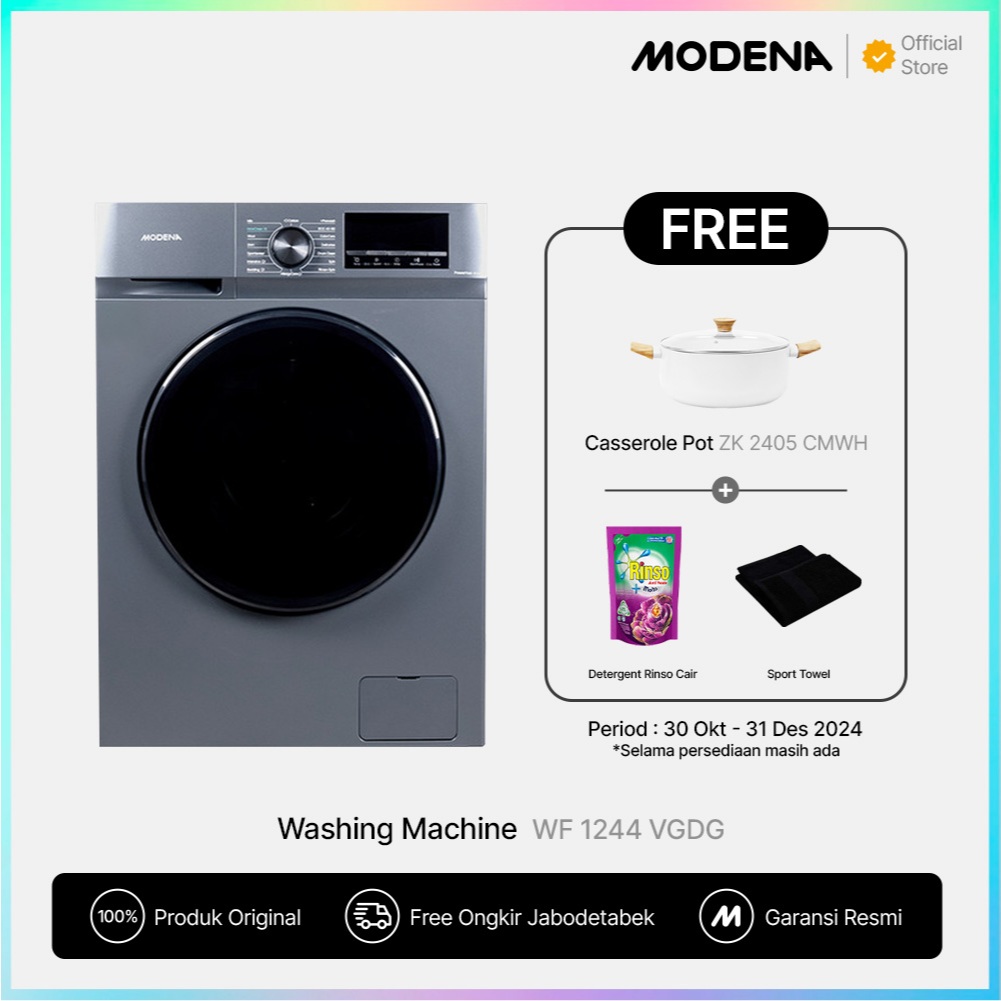 Jual MODENA Washing Machine - WF 1244 VGDG | Shopee Indonesia