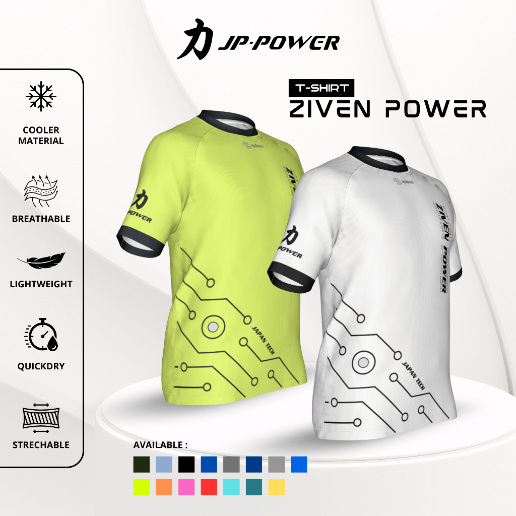 Jual Jersey Kaos Badminton Ziven Power Baju Bulutangkis Atasan Bulu ...