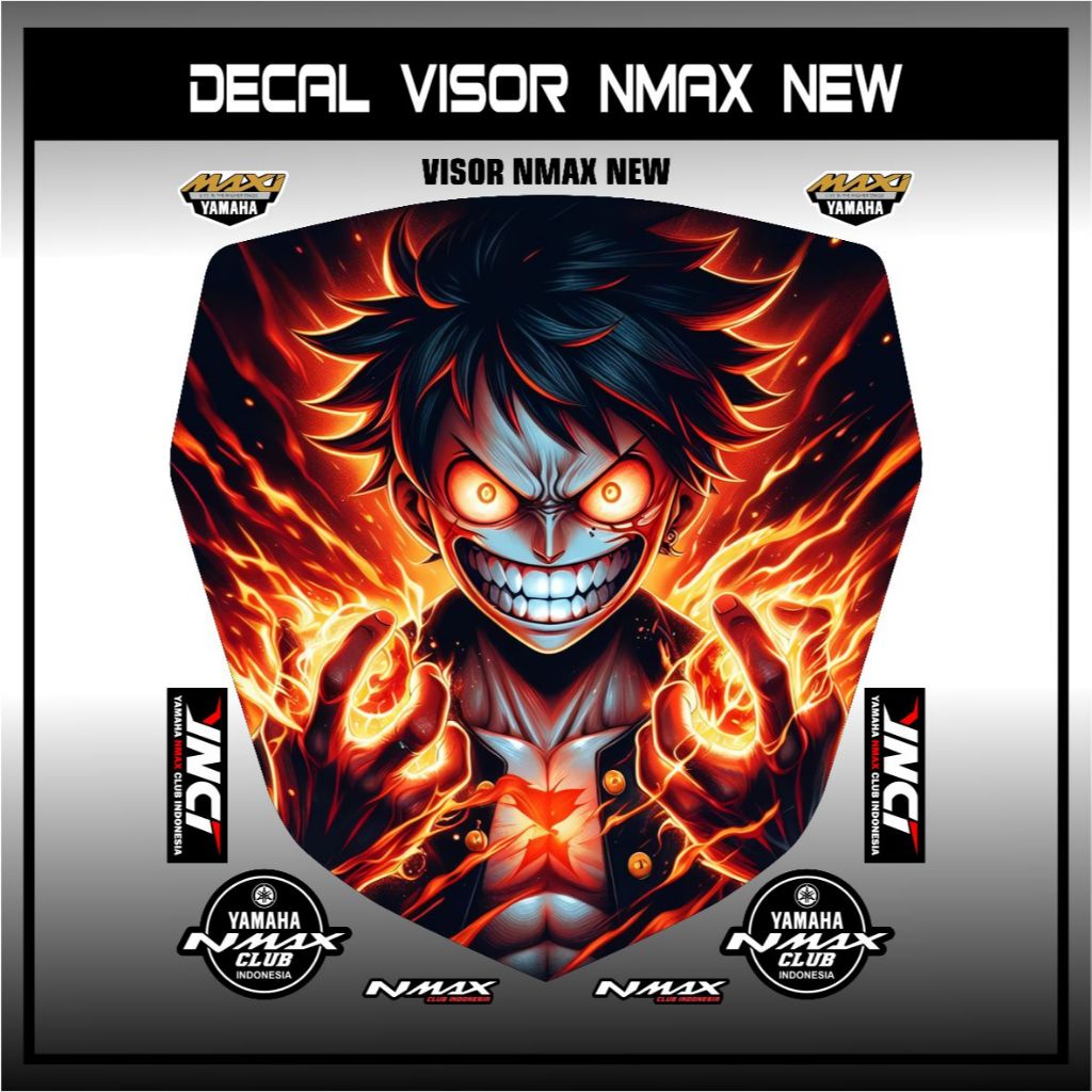 Jual STIKER VISOR WHINSIELD YAMAHA NMAX ANIME GOKU LUFFY / DECAL STIKER ...