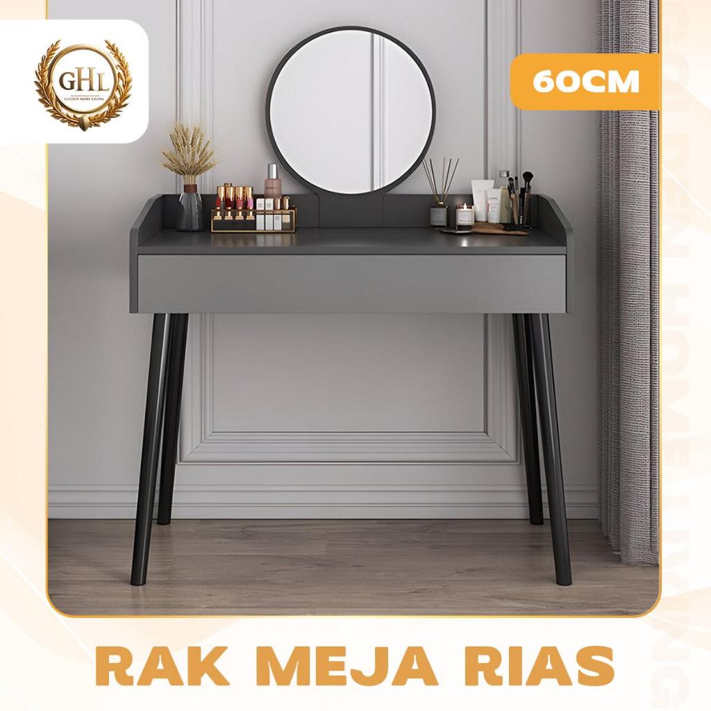 Jual Ghl-Meja Rias Cantik Dengan Cermin Bulat Yang Elegan | Shopee ...