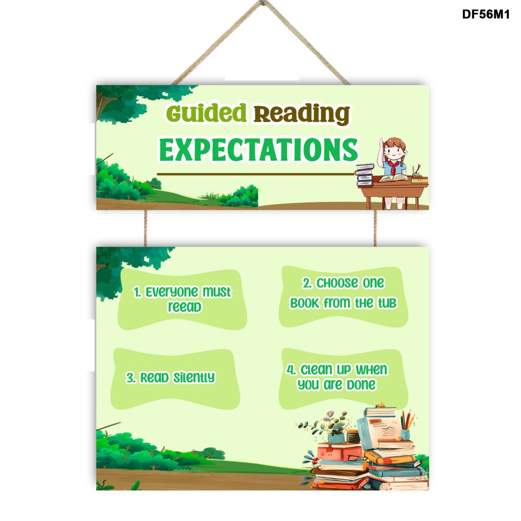 Jual Hiasan dinding GUIDED READING EXPECTATIONS 2 susun pajangan ...