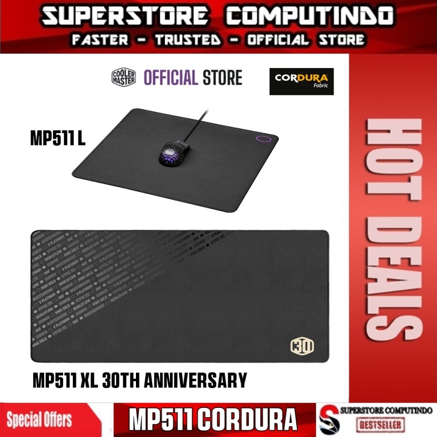 Jual Cooler Master MP511 CORDURA Rough Fabric Surface Gaming Mouse Pad ...