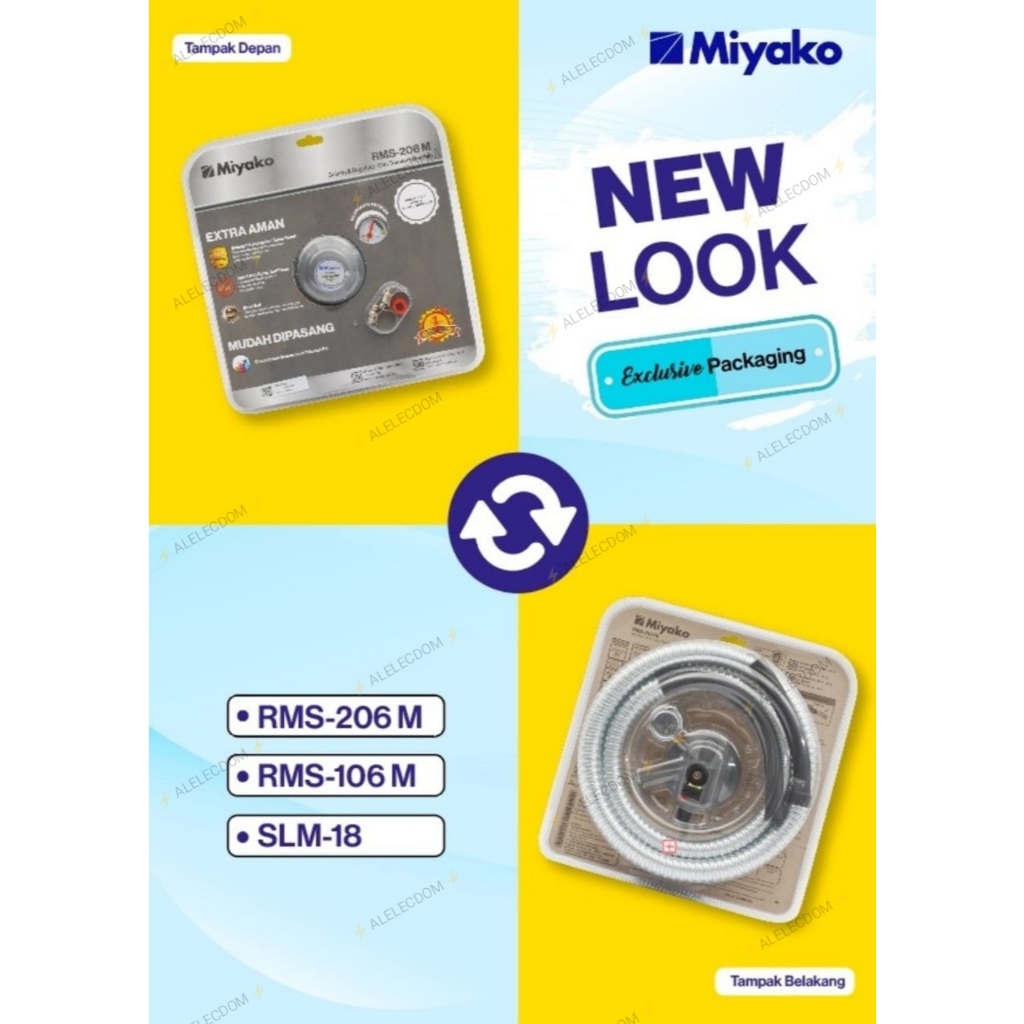 Jual Selang Gas Miyako + Regulator Meteran Rms 206M / Rms 106M / Selang ...