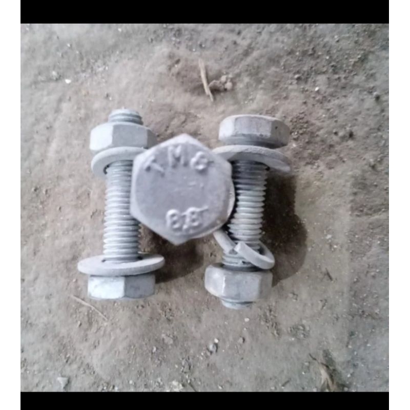 Jual Baut Baja 8.8 Hotdip Galvanis Galvanized m10 × 30 | Shopee Indonesia