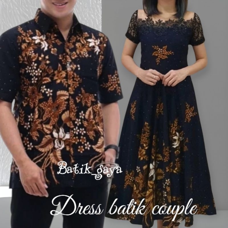 Jual dress batik terbaru baju pesta kondangan elegan model Korea harga termurah baju couple ...