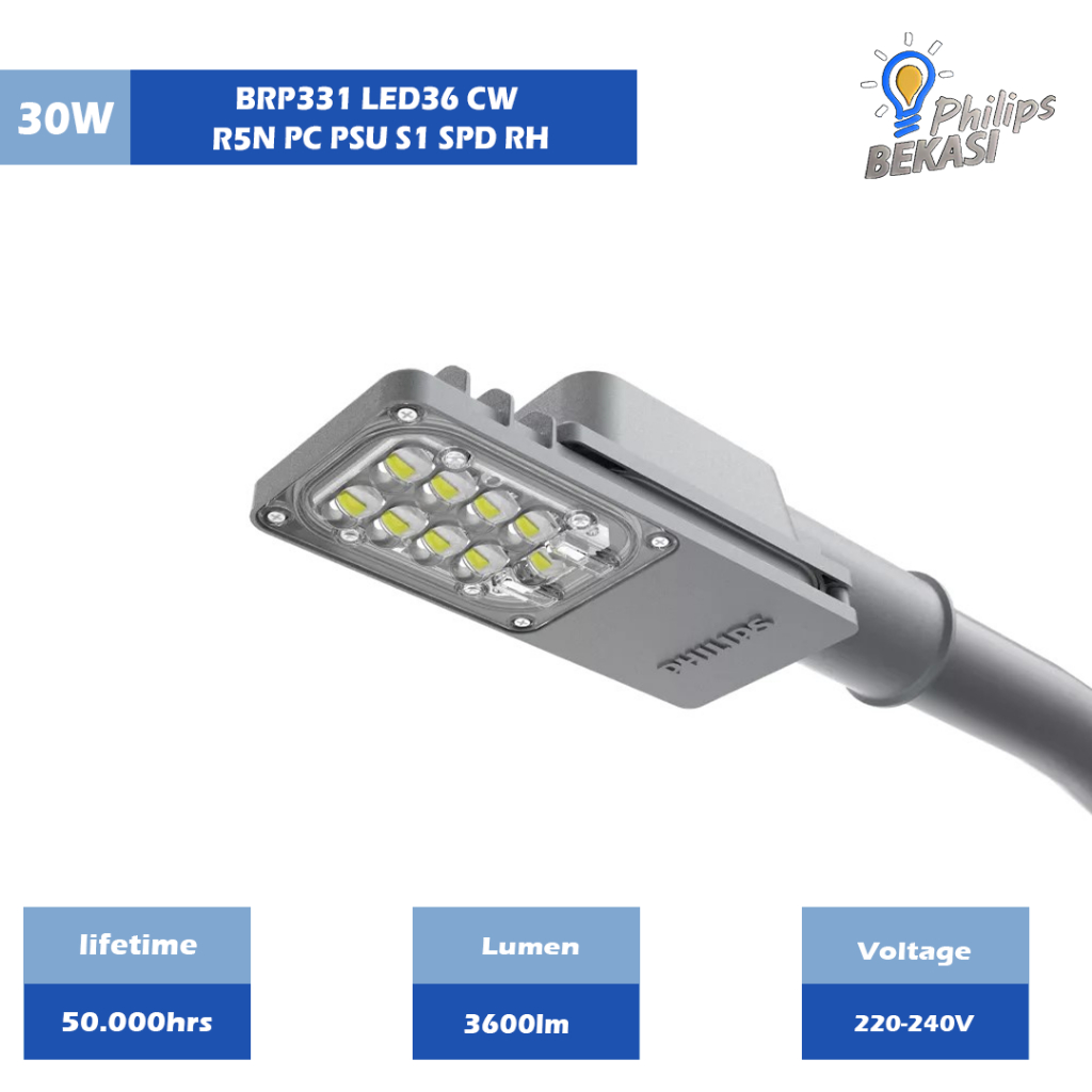Jual LAMPU JALAN PHILIPS BRP331 LED36 CW R5N PC PSU S1 SPD RH | Shopee ...