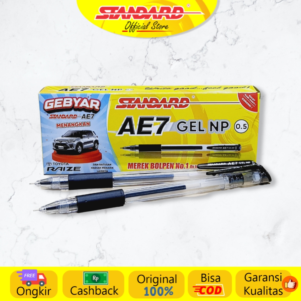 Jual Standard - Pulpen AE7 Gel NP 0.5 ( Alat Tulis / Pen / Ballpoint / Pena ) | Shopee Indonesia