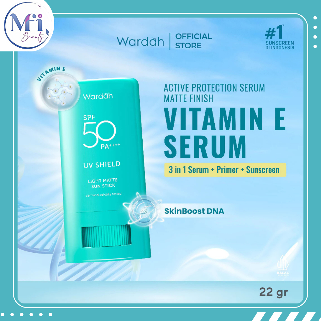 Jual MFI - Wardah UV Shield Light Matte Sun Stick SPF 50 PA +++ | Netto ...