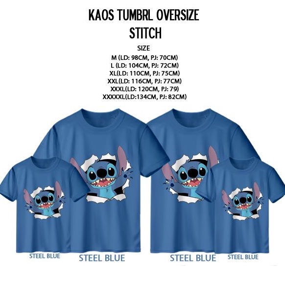 Jual KODE F33D Kaos Couple Keluarga Kaos Family Ayah Ibu Anak Stitch ...