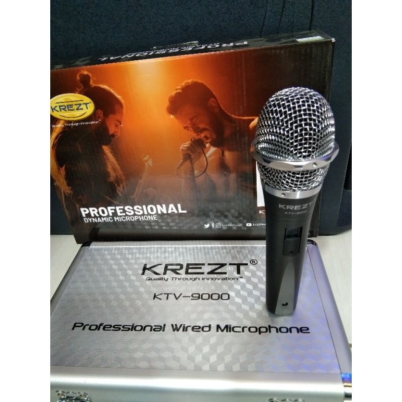 Jual MIC KABEL KREZT KTV-9000 ORIGINAL - PROFESIONAL MICROPHONE DYNAMIC ...