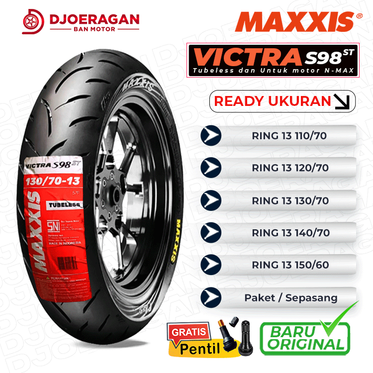 Jual BAN MOTOR NMAX MAXXIS VICTRA Ring 13 TUBELESS DEPAN BELAKANG NMAX ...