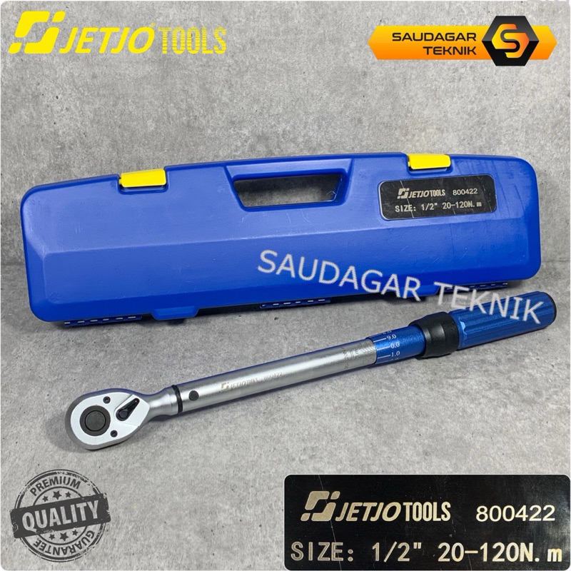 Jual Kunci Torsi Momen Jetjo Tools 20-120 N.M 1/2 Inch Torque Wrench 1/ ...